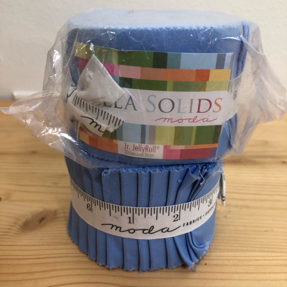 Moda | Office | Moda Bella Solids Jr Jelly Roll Blue 25 Strips Cotton ...